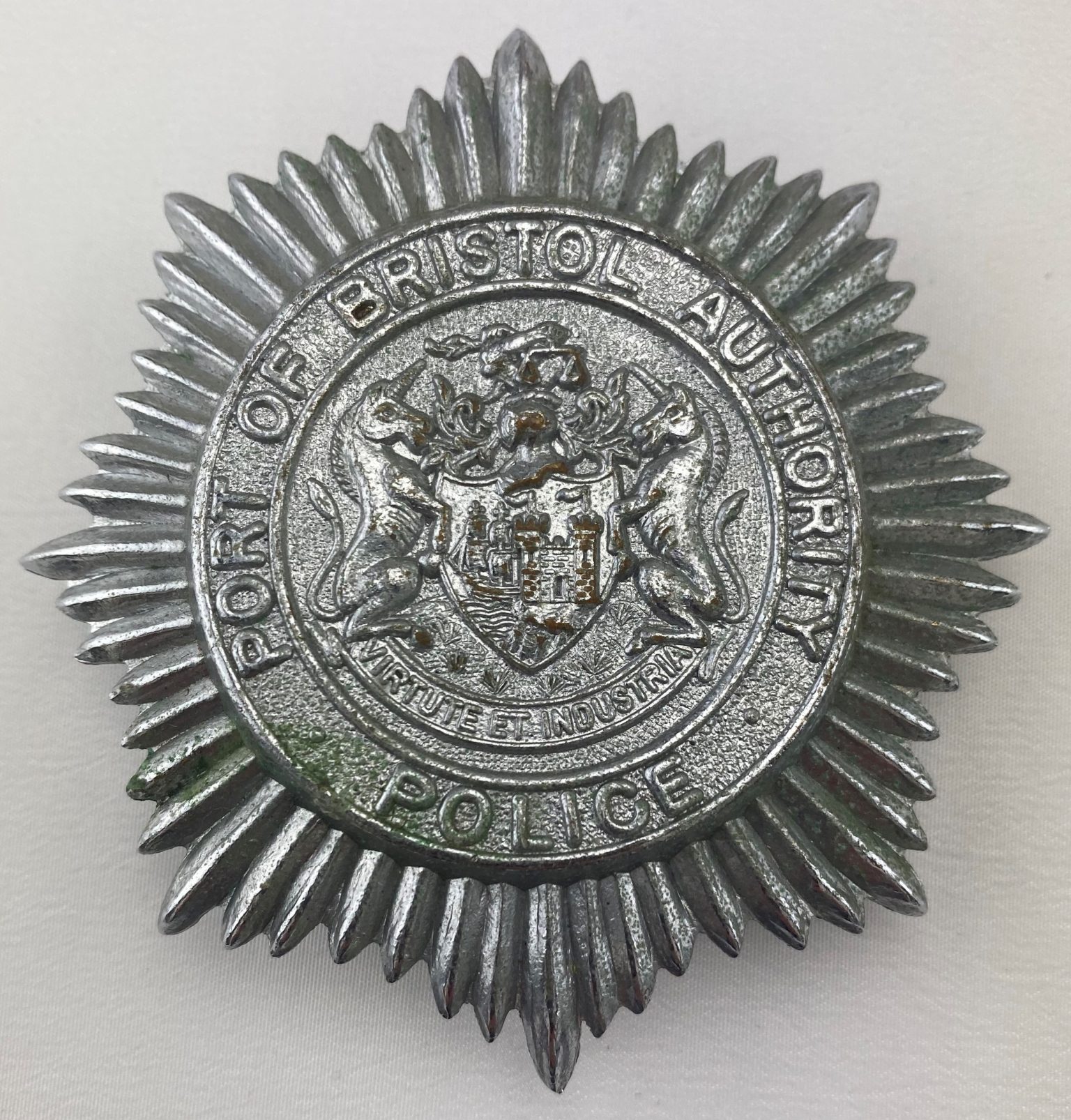 Port of Bristol Authority Police Helmet Badge | Time Militaria