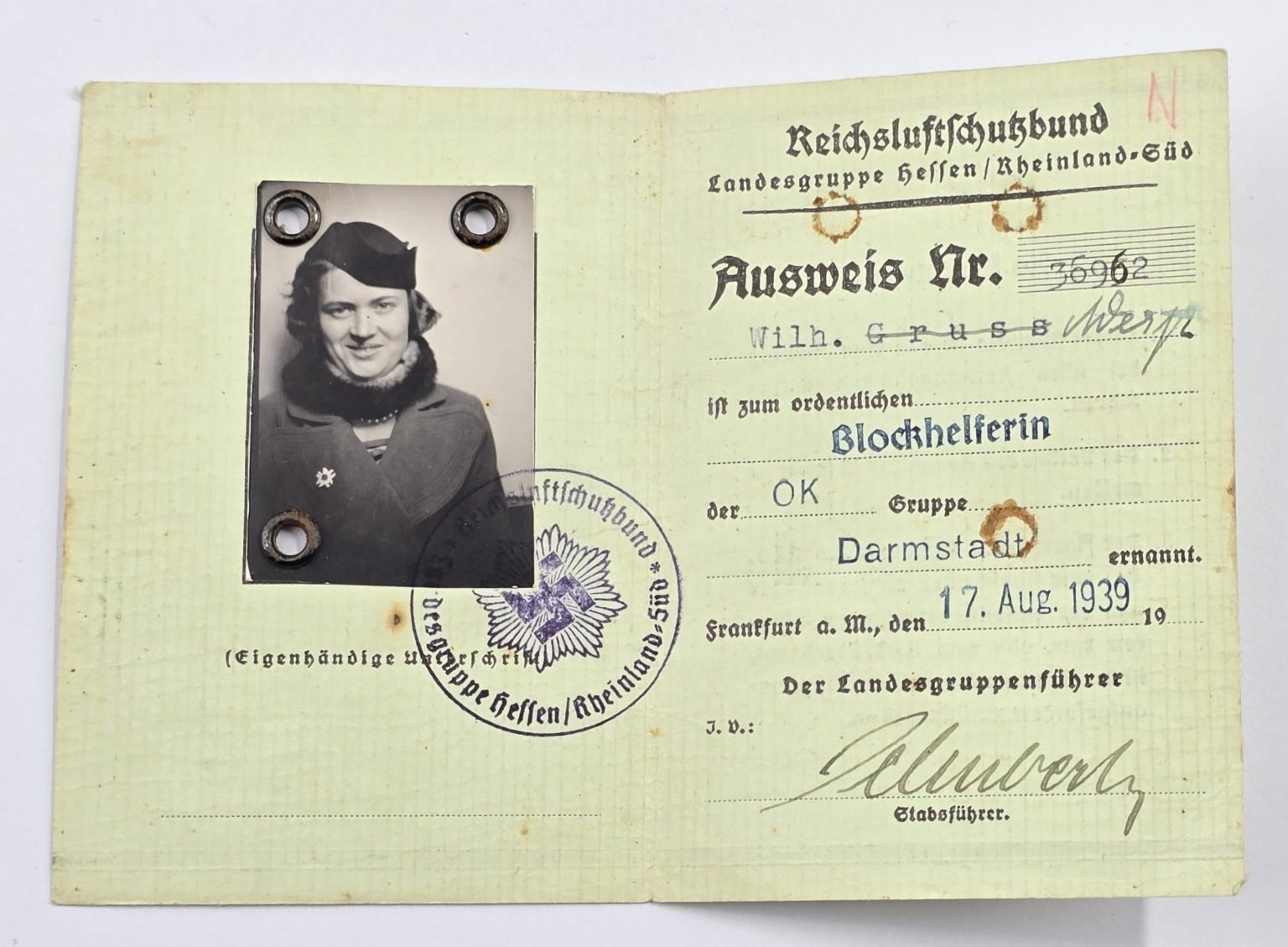 WW2 German RLB ID Card | Time Militaria